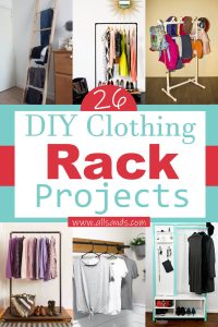 26 DIY Clothing Rack Projects For Cheap - All Sands