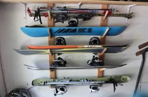 13 DIY Ski Rack Projects For Organizing Your Skiing Boards - All Sands