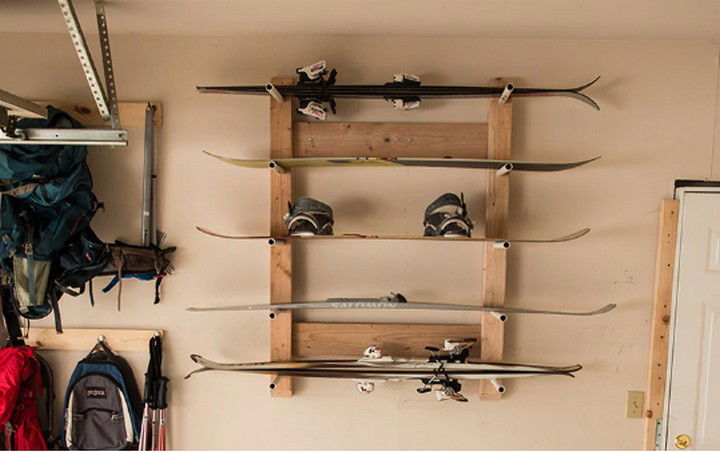 13 DIY Ski Rack Projects For Organizing Your Skiing Boards - All Sands