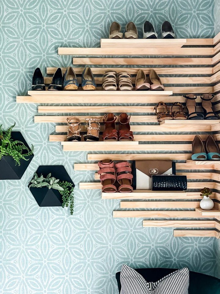 15 DIY Shoe Rack Ideas For Small Spaces - All Sands